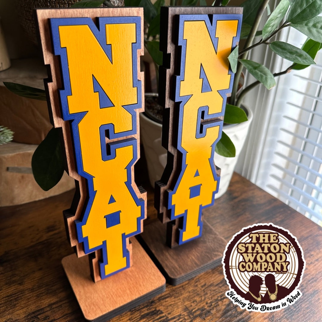 NCAT Standing Plaque | The Staton Wood Company
