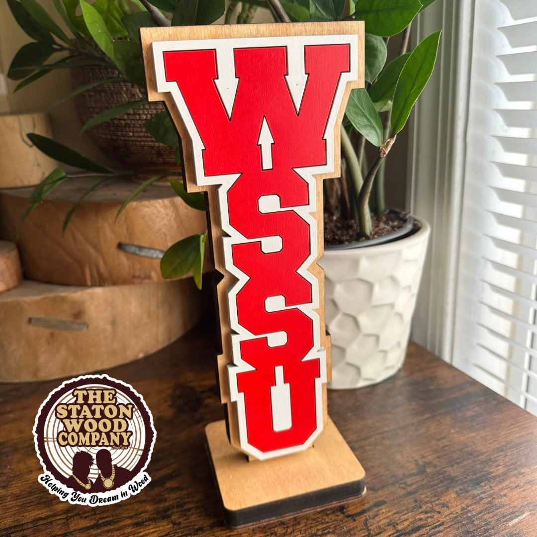 WSSU Standing Plaque | The Staton Wood Company