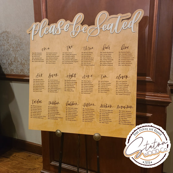 Seating Signage | The Staton Wood Company